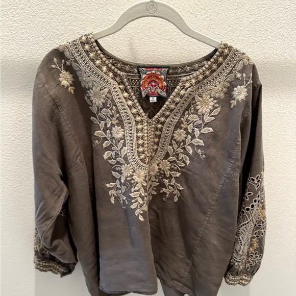 Johnny Was | Tops | Johnny Was Linen Top Xs | Poshmark